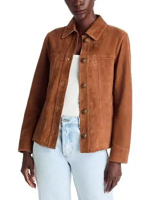 Kobi Halperin Darius Suede Blouse - Cognac