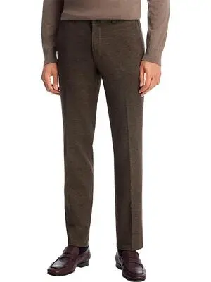 Hugo Hesten Extra Slim Fit Melange Jersey Suit Pants - Chestnut