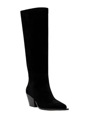 Paige Lillian Suede Tall Boots - Black