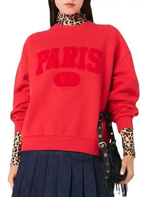 Maje Paris Ny Lettering Sweatshirt - Red