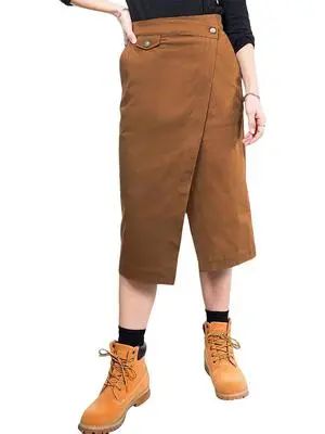 WILDFANG Wildfang The Essential Utility Wrap Skirt Walnut