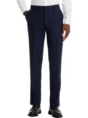John Varvatos Crepe Melange Solid Pants - Navy