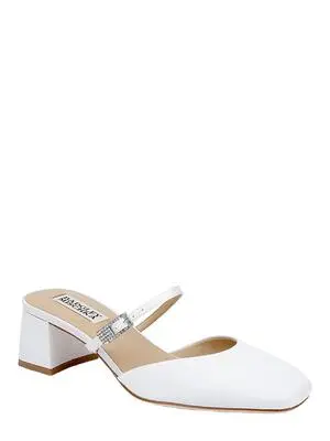 Badgley Mischka Valarie Pumps White Crepe
