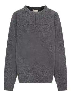 MORDECAI Paneled Crewneck Sweater - Grey