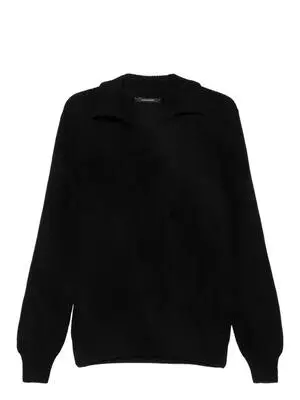 Tagliatore Polo-neck Wool Sweater - Black