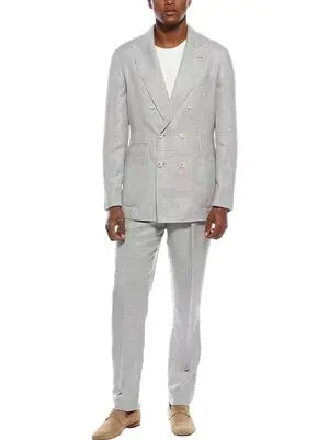 BRUNELLO CUCINELLI Double-breasted Checked Suit