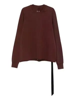 Rick Owens Raw-edge Crew-neck Sweatshirt - Brown