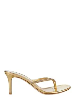 GIANVITO ROSSI Crystal-embellished Thong Sandals - Gold