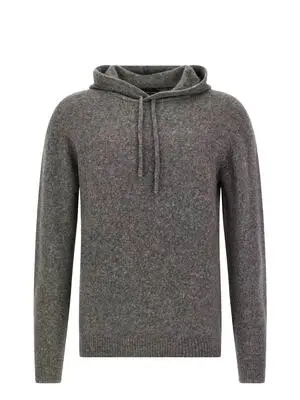ROBERTO COLLINA Knitted Hoodie - Grey