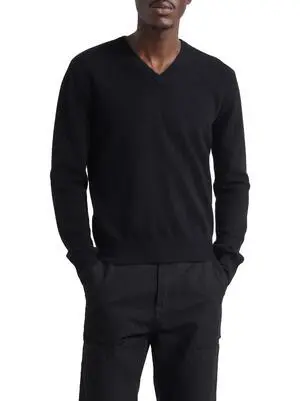 Frenckenberger Mini Cashmere V-neck Sweater - Black