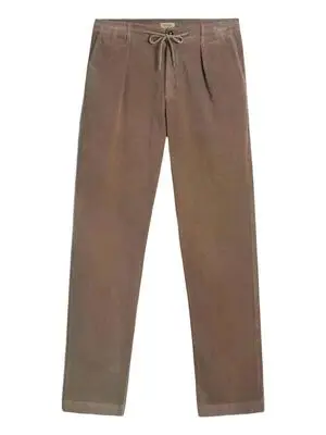 Woolrich Milton Pleated Drawstring Trousers Brown