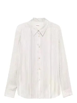 Khaite Stripe-pattern Long-sleeve Shirt - White