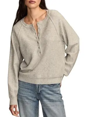 Lucky Brand Henley Sweater - Light Heather Grey