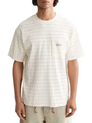 Scotch & Soda Texture Stripe T-shirt - Eggnog