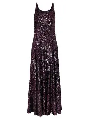 Rabanne Sequin-embellished Maxi Dress - Purple