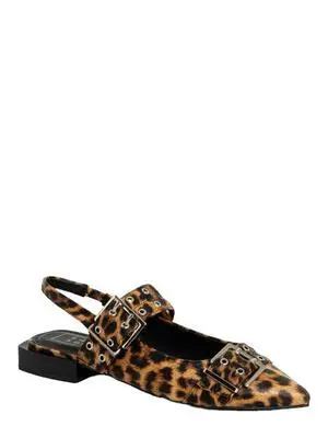SHU SHOP Angela Slingback Pumps - Leopard Print