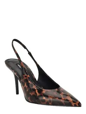 Nine West Palomma Slingback Pointed Toe Pump Dark Brown