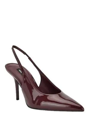 Nine West Palomma Slingback Pointed Toe Pump Dark Red
