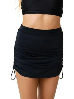 NANI Ruched Swim Skirt - Black