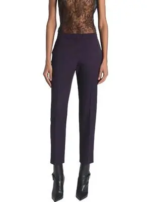 Alexander McQueen Wool Cigarette Trousers - Violet