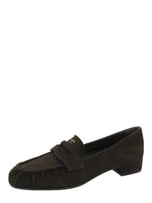 Prada Ruched Penny Loafer - Moro