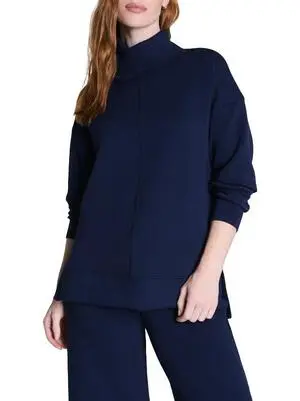 Spanx Air Essentials Tunic Sweatshirt - Timeless Navy