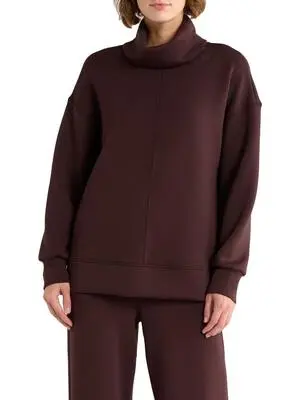 Spanx Air Essentials Tunic Sweatshirt - Truffle Brown