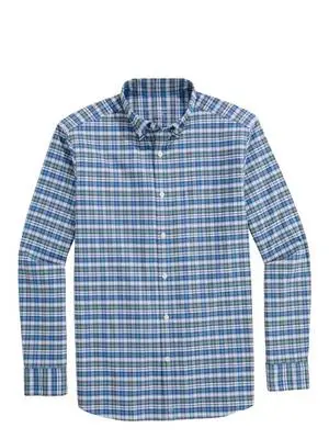Vineyard Vines Faraway Performance Cotton Blend Button-down Shirt - Balsam