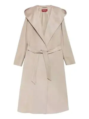Max Mara Hooded Belted Coat - Neutrals