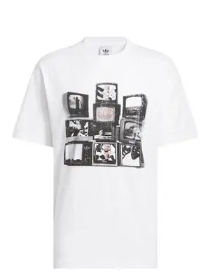 Adidas Vintage Tv Graphic Tee Shirt - White