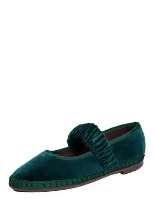 FLABELUS Mafalda Mary Jane Flats - Green