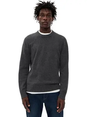 Vince Cashmere Blend Crew Neck Sweater H Charcoal