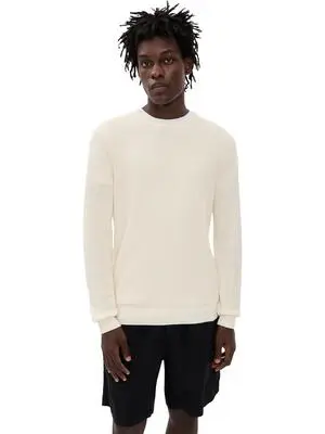 Faherty Brand Sunwashed Crewneck Sweater - White Shell