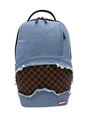SPRAYGROUND Denim Shark Bite Dlxsv Backpack - Blue