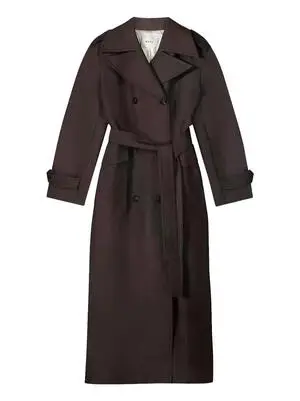 RÓHE Claire Double-breasted Belted Trench Coat - Brown