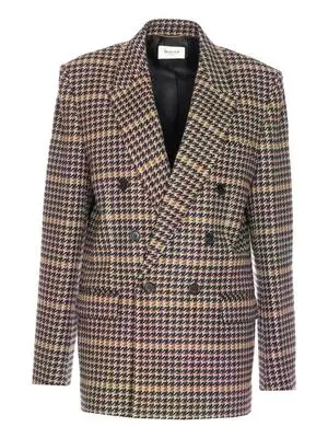 SAINT LAURENT Patterned Double-Breasted Blazer