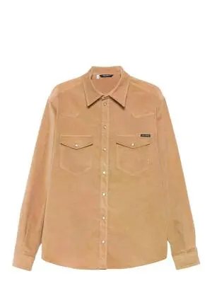 Dolce & Gabbana Corduroy Button-fastening Shirt Jacket - Brown