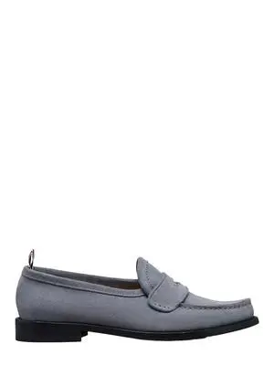 Thom Browne Varsity Suede Loafers - Grey
