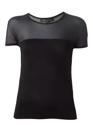 Ralph Lauren Sheer Panel T-shirt - Black