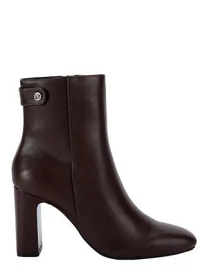 Kurt Geiger Trix Faux-leather Heeled Ankle Boots - Dark Brown