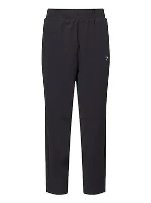 GYMSHARK Tapered Cropped Woven Trousers - Black