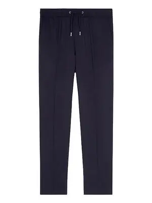 The Kooples Tapered-leg Wool Trousers - Navy