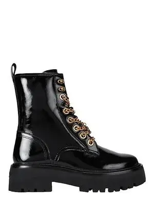 Kurt Geiger Matilda Charm Leather Ankle Boots - Black