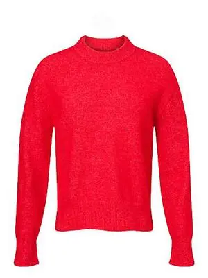 SAMSOE SAMSOE Round-neck Stretch-wool Blend Jumper - Haute Red