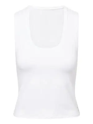 Vuori Essential Scoop-neck Stretch-jersey Tank Top - White