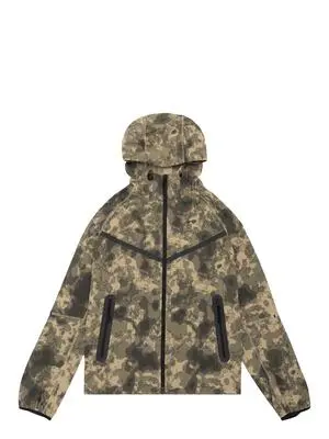 Nike Tech Dri-fit Woven Camo Windrunner Oversized Jacket - Green