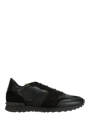 Valentino Garavani Rockrunner Camo Sneakers - Black