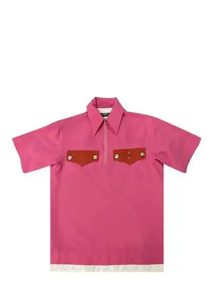 Calvin Klein Quarter Zip Polo - Pink