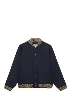 Prada Cashmere And Wool Bomber Jacket - Bleu