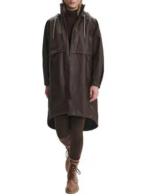 Varley Kirsten Waterproof Hooded Raincoat - Dark Truffle